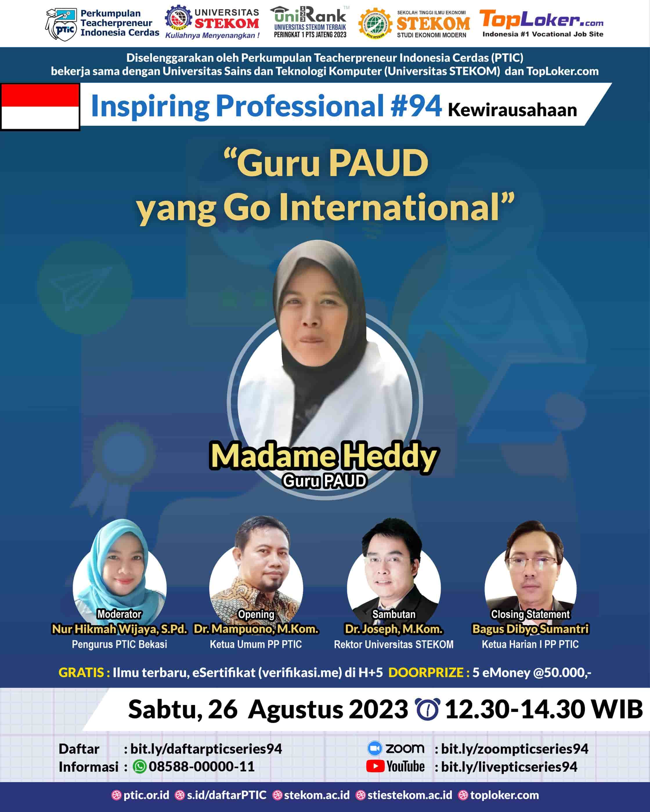 INSPIRING PROFESSIONAL Guru PAUD Yang Go International